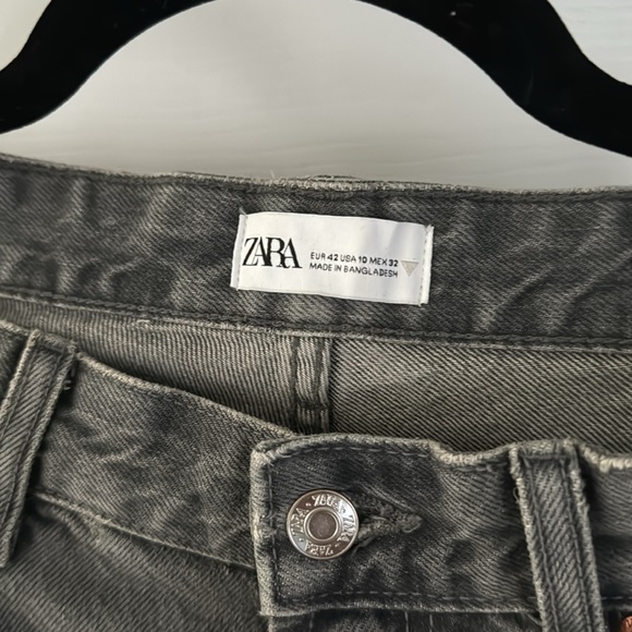 Zara | Jeans | Zara Trf High Rise Straight Leg Jeans Grayref 436524 ...